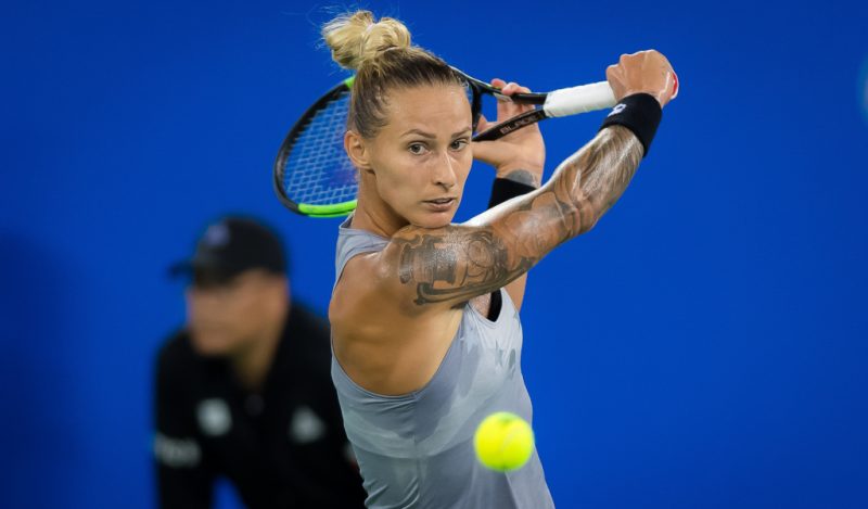 Polona Hercog holds off Wimbledon junior champ Iga Swiatek to end title ...