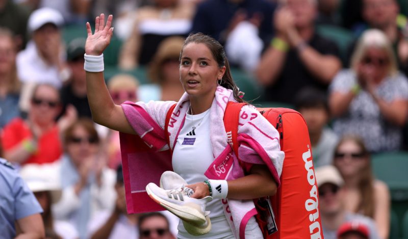 Jodie Burrage admits that nerves got the best of her on Centre Court debut