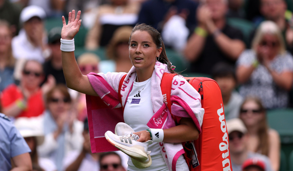 Jodie Burrage admits that nerves got the best of her on Centre Court debut