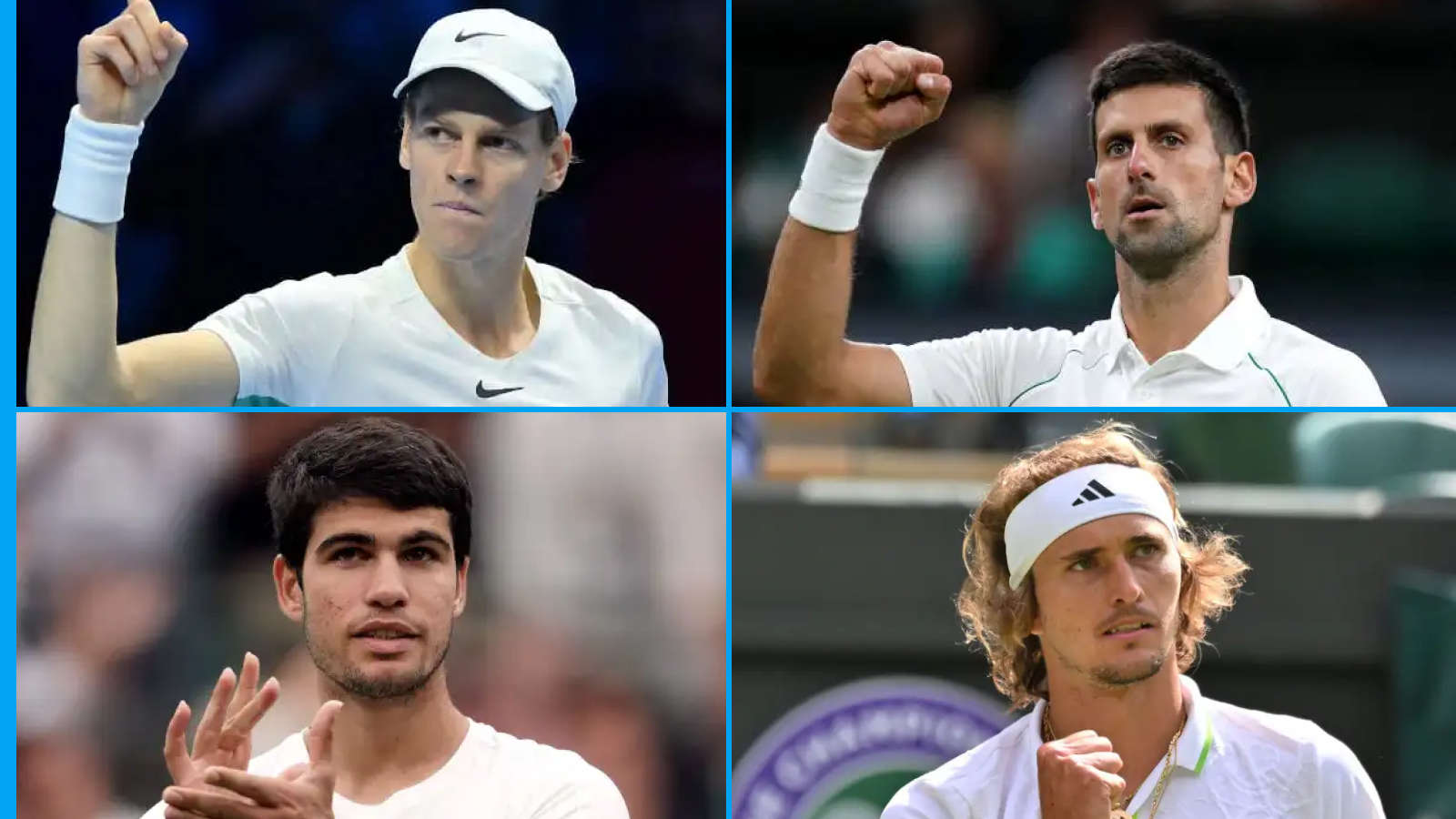 ATP Rankings scenarios at Wimbledon featuring Jannik Sinner, Novak Djokovic, Carlos Alcaraz ...