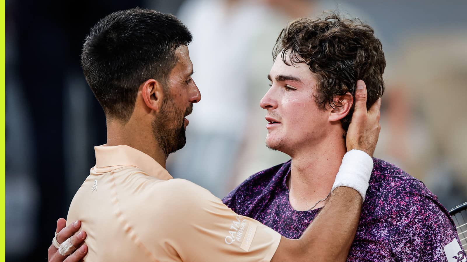 Roland Garros: Novak Djokovic sent 16-word message by Joao Fonseca ...